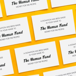 The Human Fund Cards / Festivus, the Human Fund, Greeting Card Insert ...