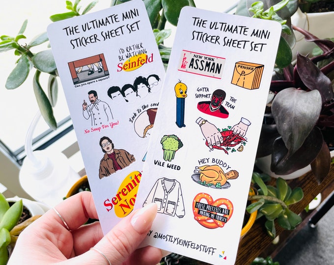 Ultimate Seinfeld Mini Sticker Sheet Set / Seinfeld, Seinfeld Gift ...