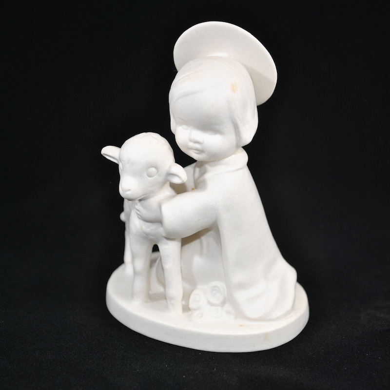 Porcelain Lamb Figurine - Etsy
