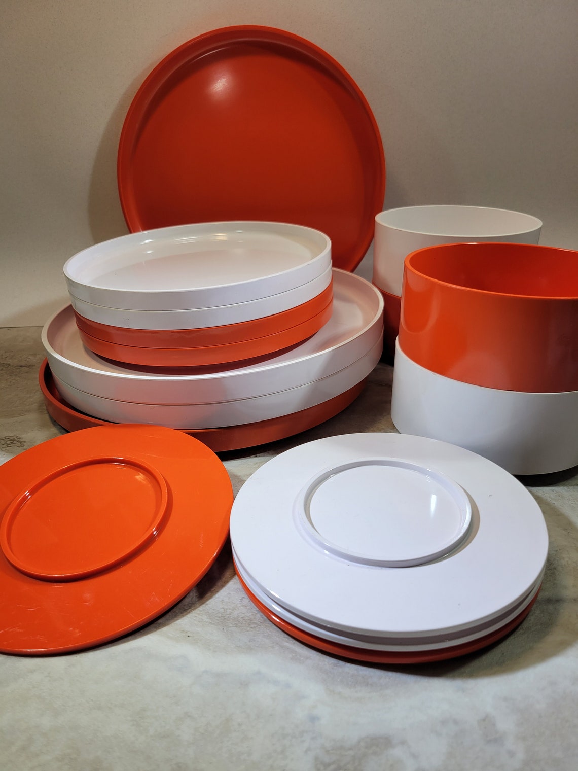 Heller Melamine Dishes Set Vintage Italian Stacking - Etsy