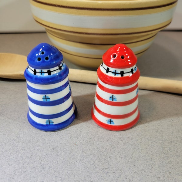 Lighthouse Salt and Pepper Shakers - Etsy