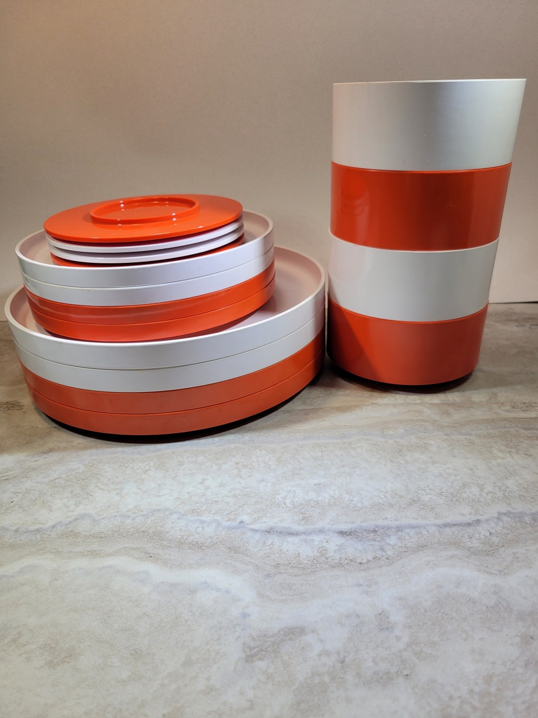 Heller Melamine Dishes Set Vintage Italian Stacking - Etsy