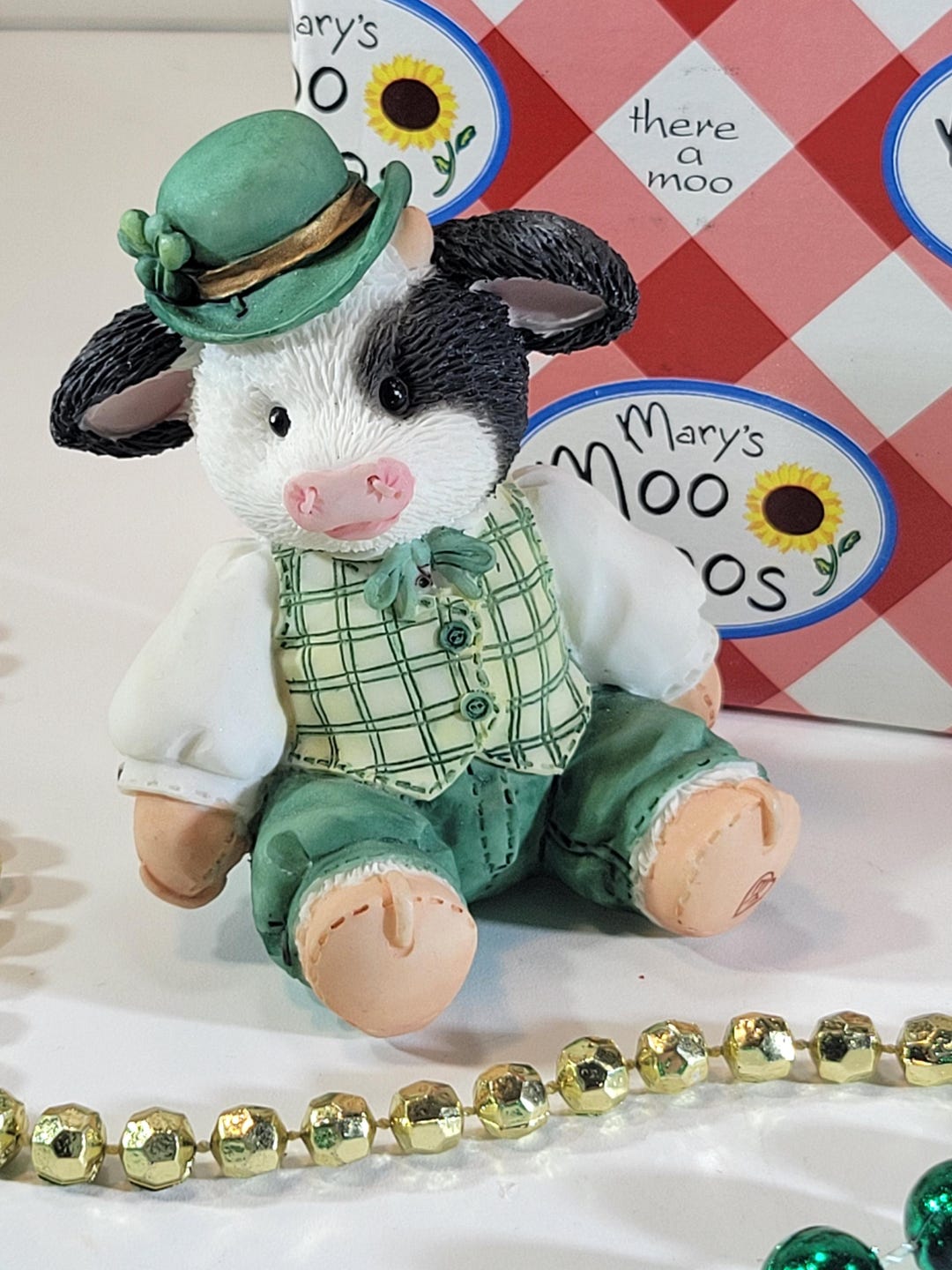 Mary's Moo Moos Irish Cow erin Go Moo Vintage, Enesco 1995, IOB, St ...