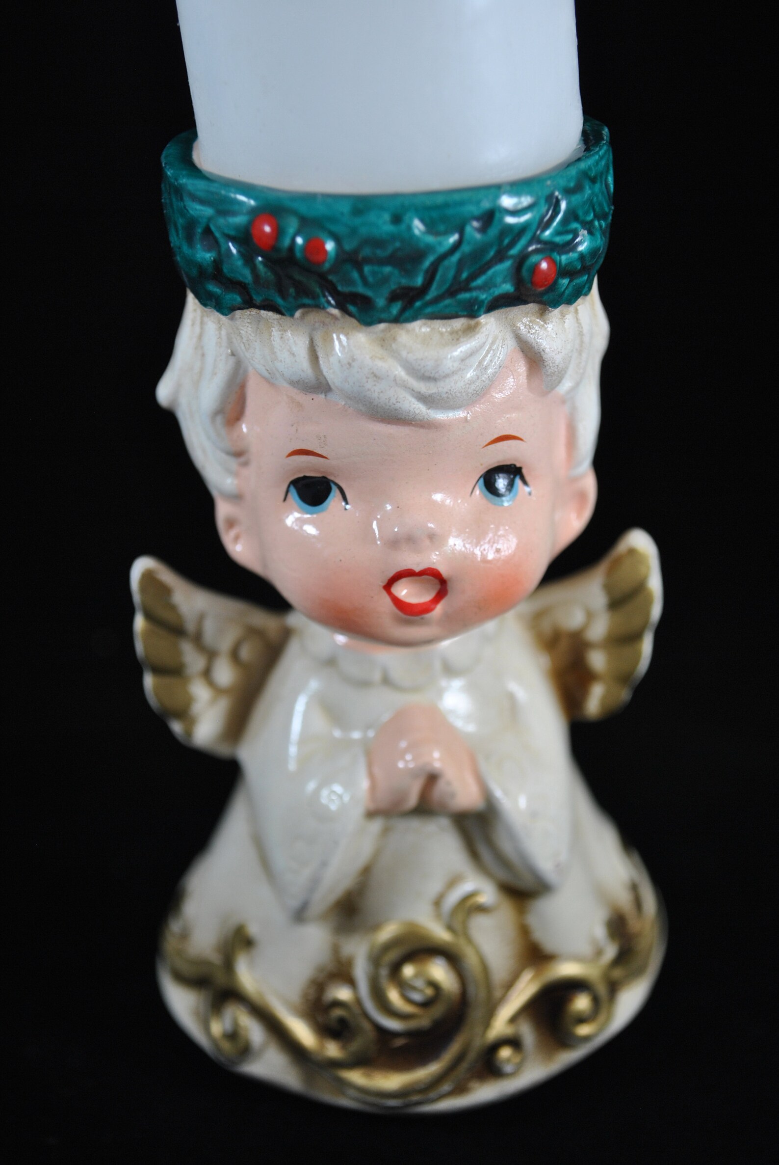 Lefton Christmas angel votive holder porcelain Christmas | Etsy