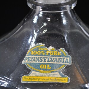 Rare! Vintage Pennsylvania Motor Oil Bottle With Glass Stopper, Glass ...