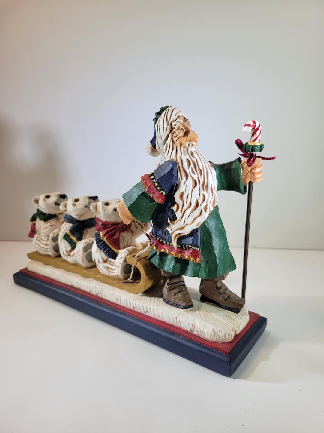 David Frykman Santa Figurine 1998 DF2016 "go Faster!", Santa With Polar ...