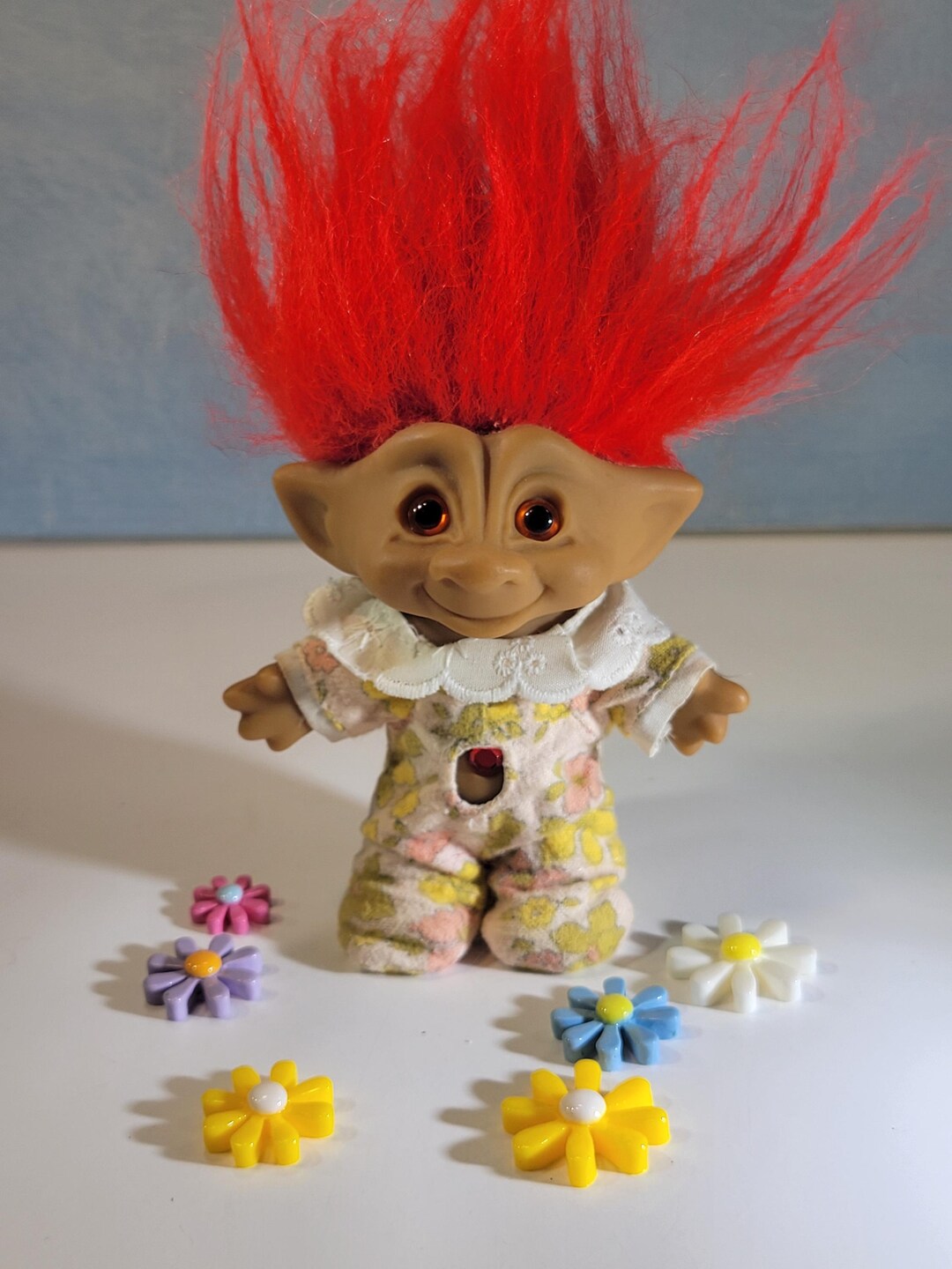 1980's Treasure Troll Doll, Red Hair, Good Luck Toy - Etsy