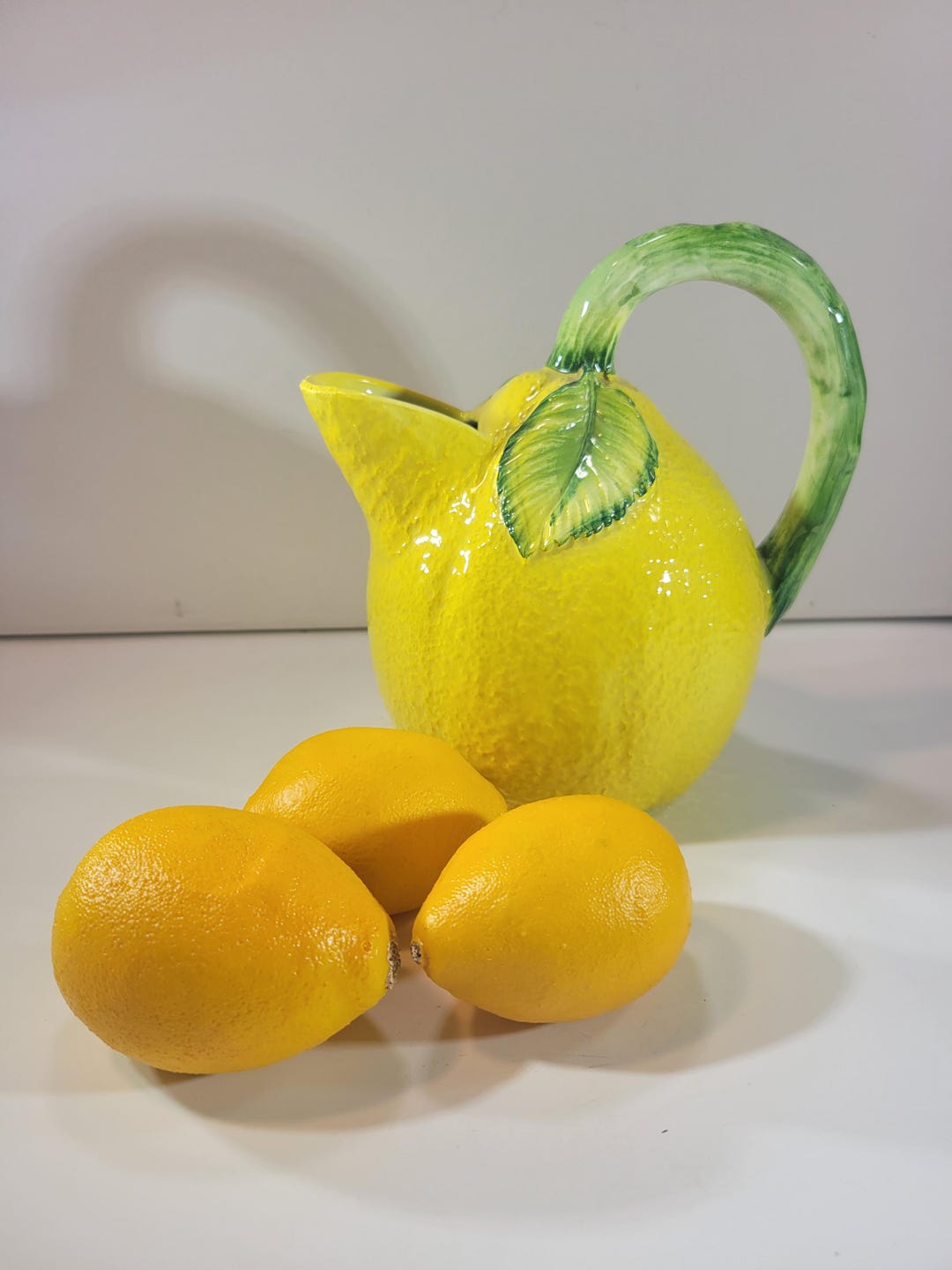 Italian Art Pottery Lemon Pitcher, Vintage - Etsy