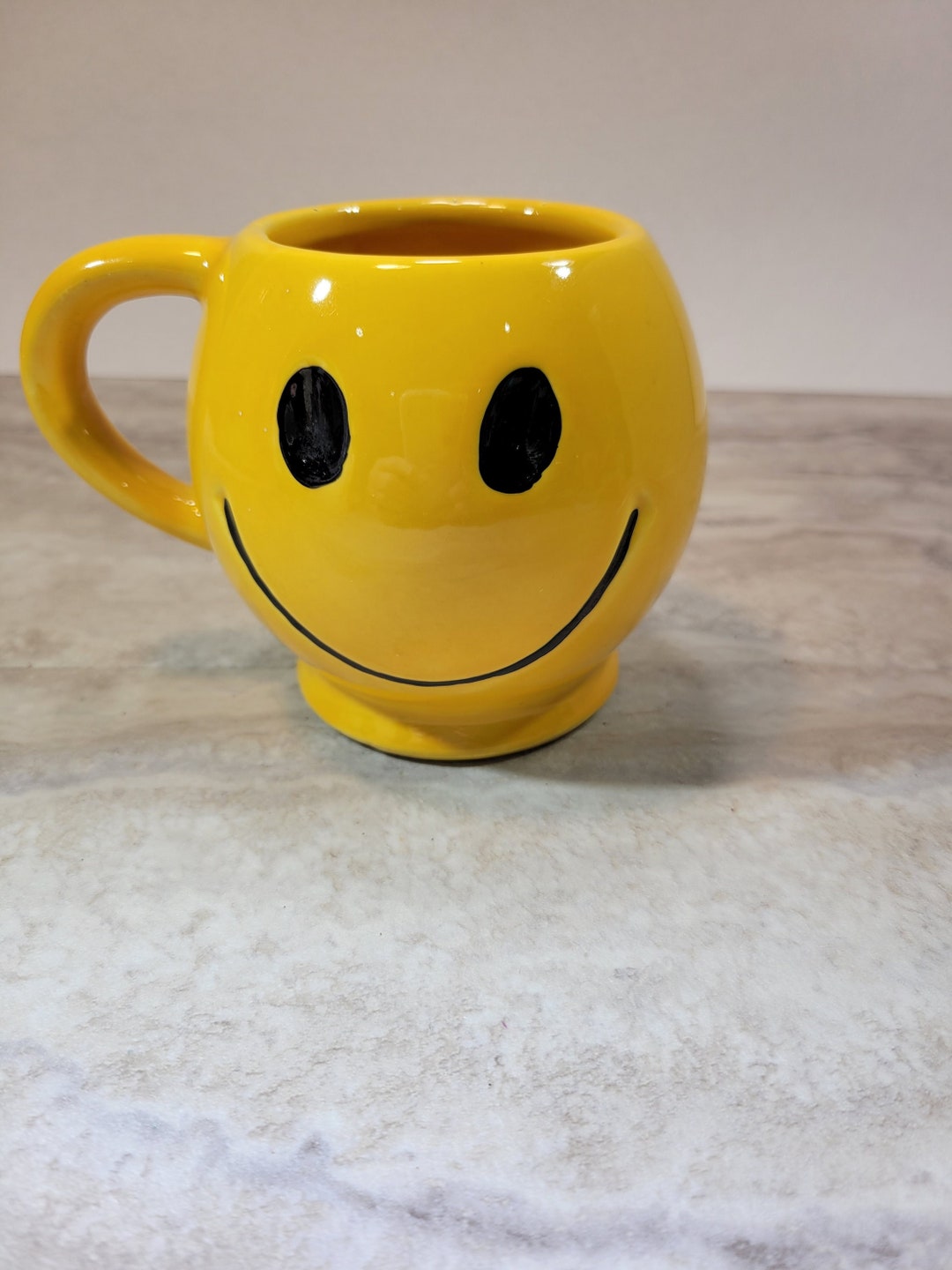 Vintage Mccoy Smiley Face Yellow Coffee Mug, Made in the USA, Emoji Mug ...