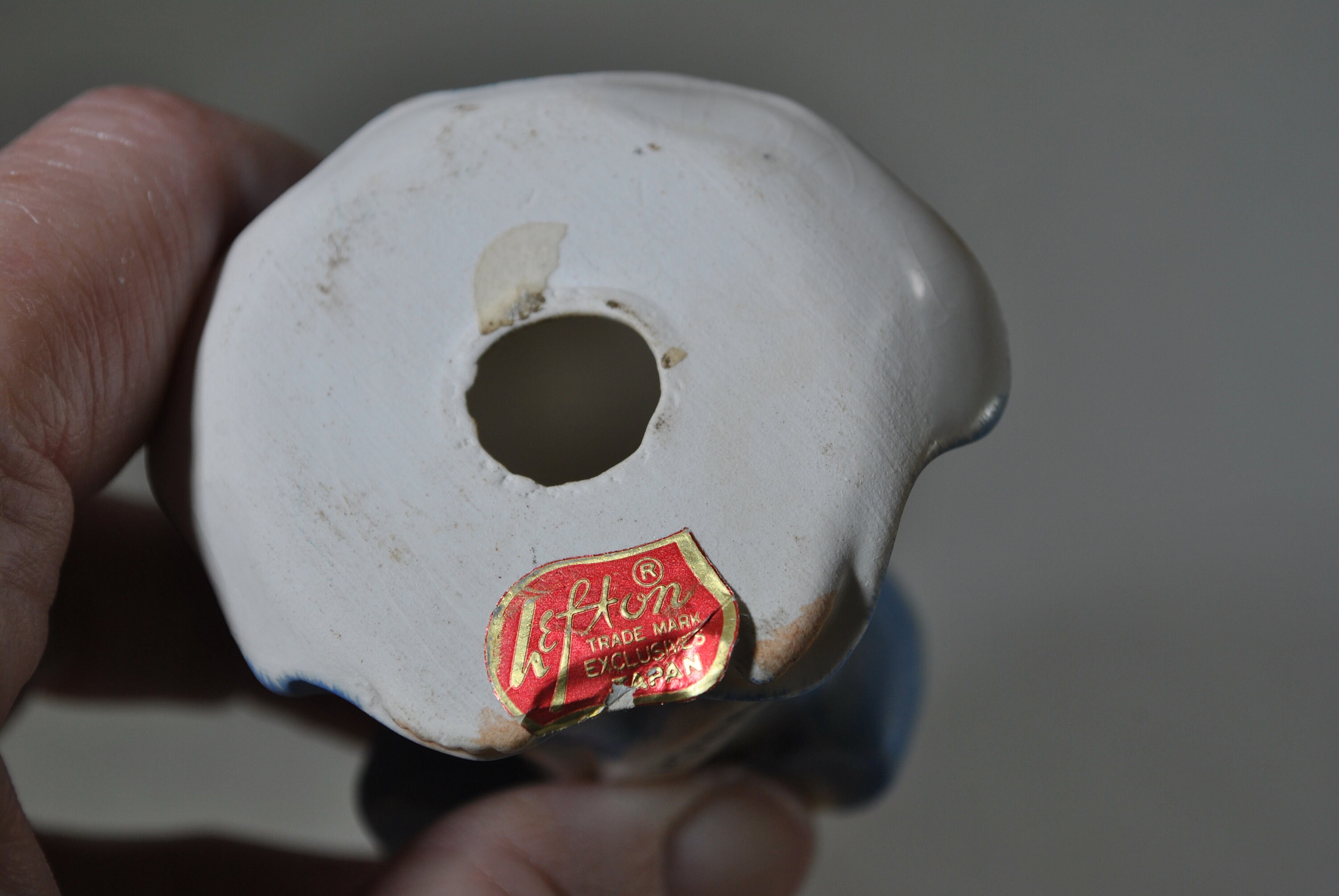 Lefton March Angel in a Blue Dress With White Sash and Big Yellow ...