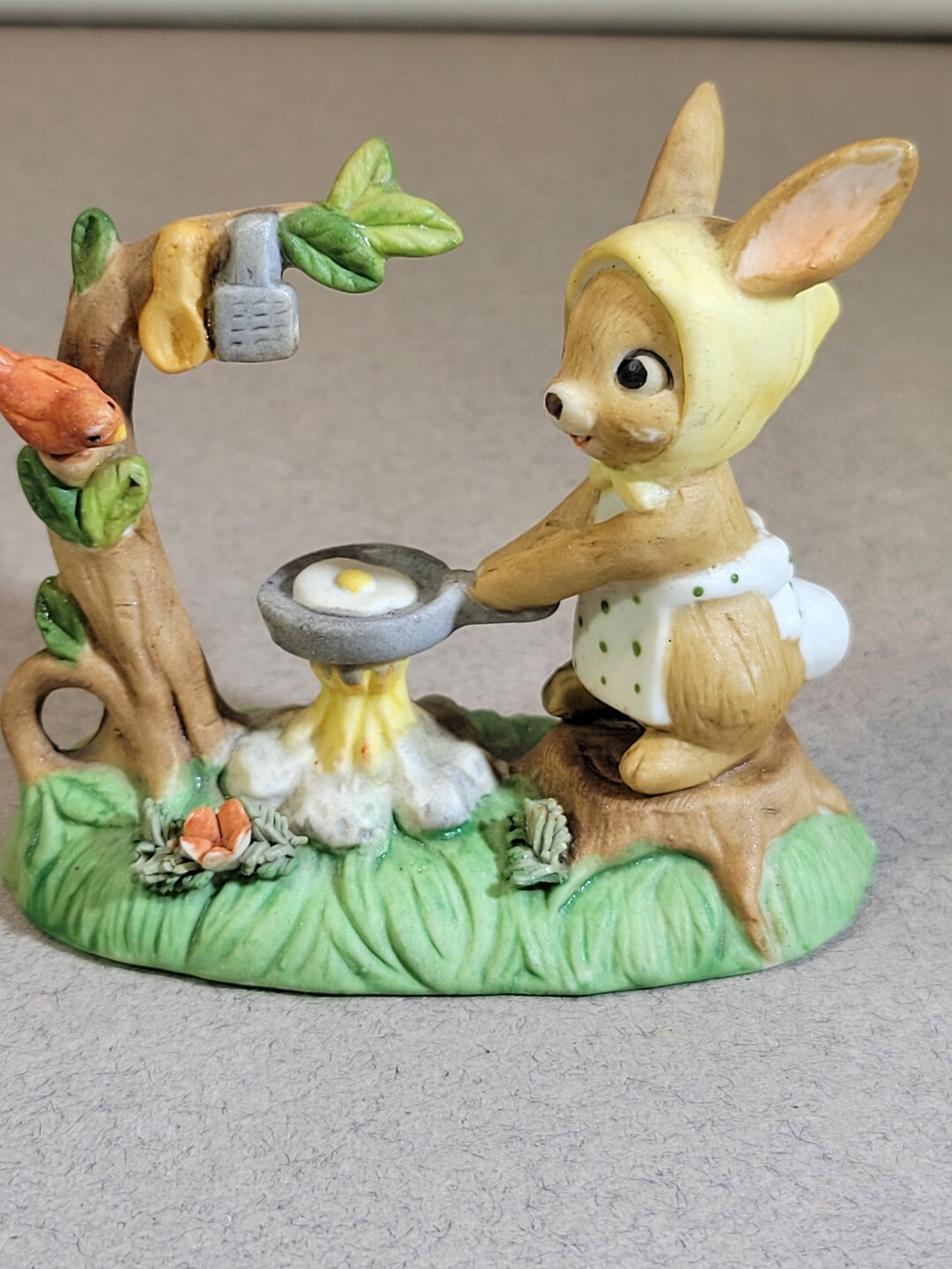Tiny Napco Rabbit Figurine, Easter, Forest Friends "daily Chores ...