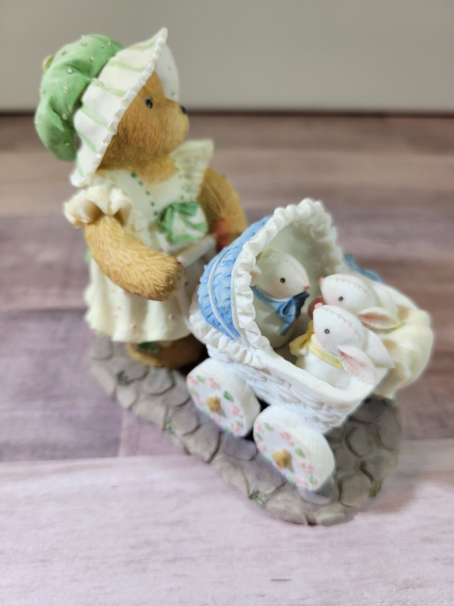 Jessica, a Mother Bear With Baby Rabbits in a Stroller, Vintage ...