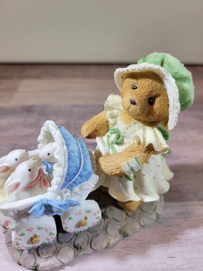 Jessica, a Mother Bear With Baby Rabbits in a Stroller, Vintage ...