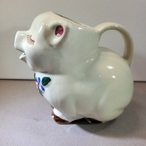 Vintage Shawnee Smiley Pig Large Pitcher or Creamer, Ceramic, Flowered ...