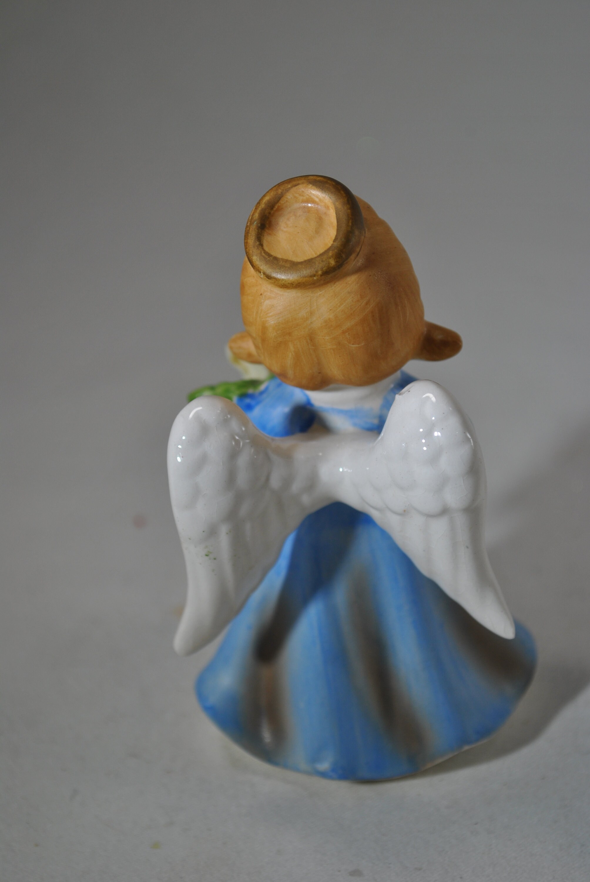 Lefton March Angel in a Blue Dress With White Sash and Big Yellow ...