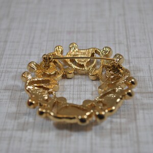 Vintage Gold Tone Pin With Crystals and Pearls, Decorative Pin Jewelry ...