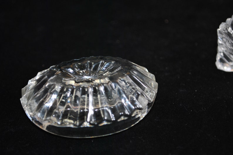 3 Antique Salt Cellars Clear Cut Glass Glassware Footed | Etsy