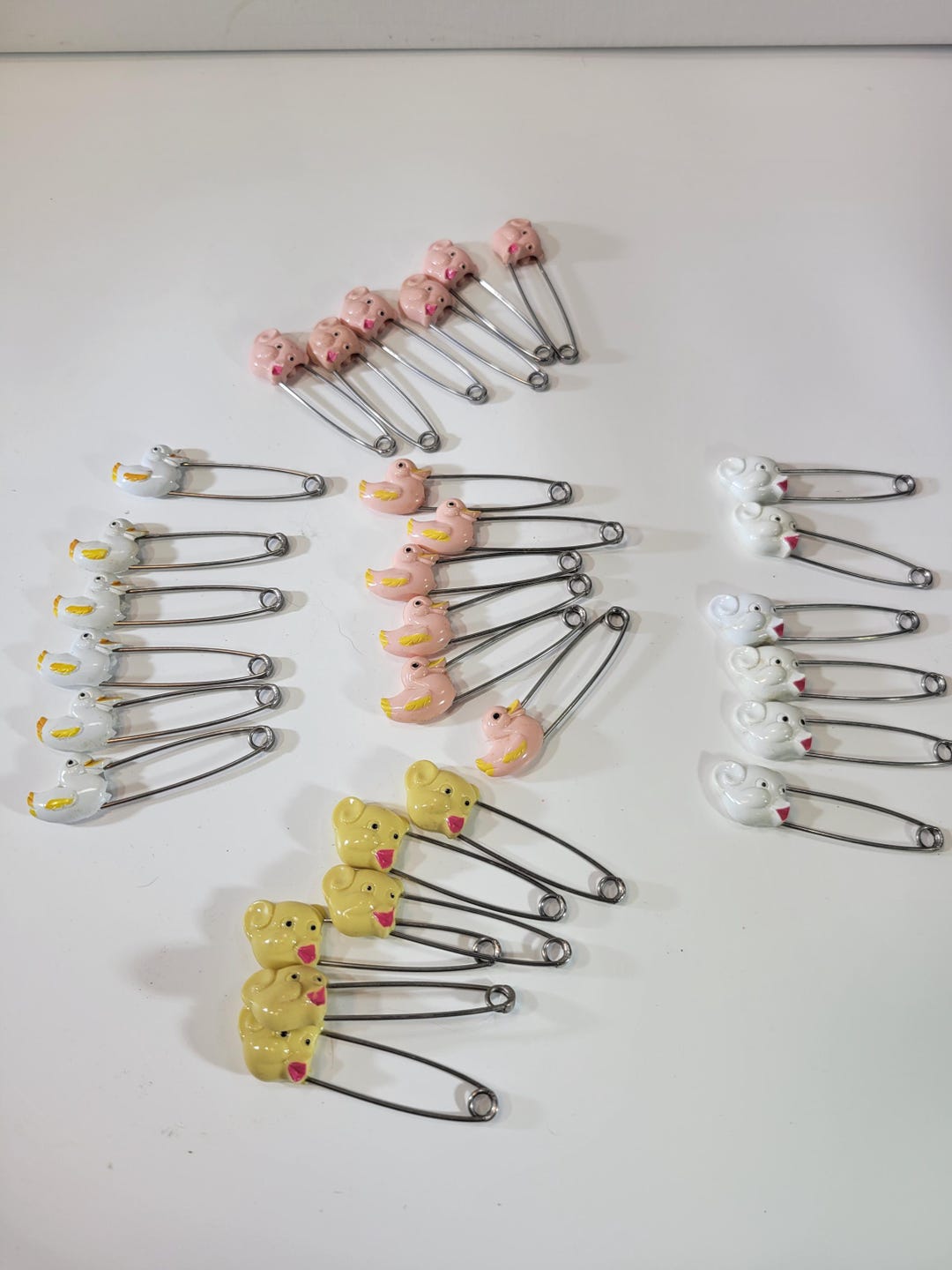 Assortment of Vintage Diaper Pins, Sold in Lots of 10, Pigs, Ducks ...