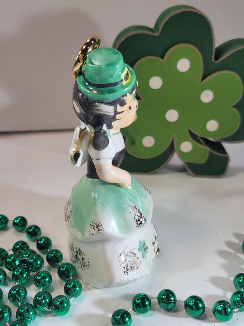 Lefton March Angel With Shamrocks, Vintage, Ceramic, St. Patrick's Day ...