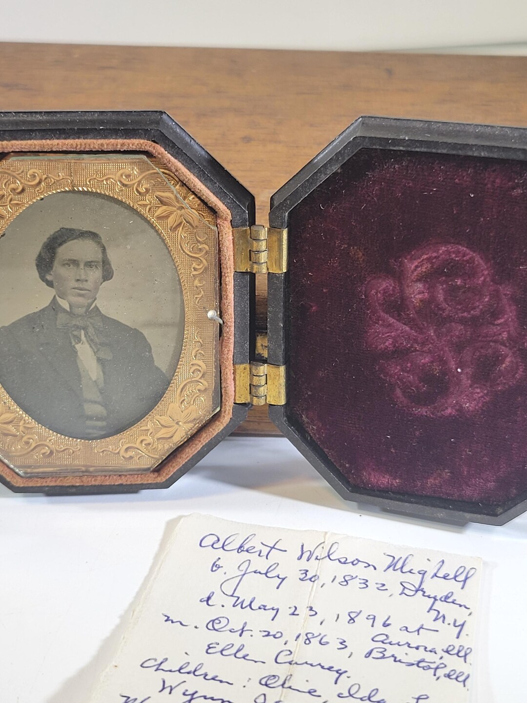 Antique Photo of Identified Man in Gutta Percha Thermoplastic Case ...