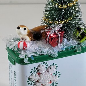 Tiny Pup Has Found a Peppermint Under the Christmas Tree, Small ...
