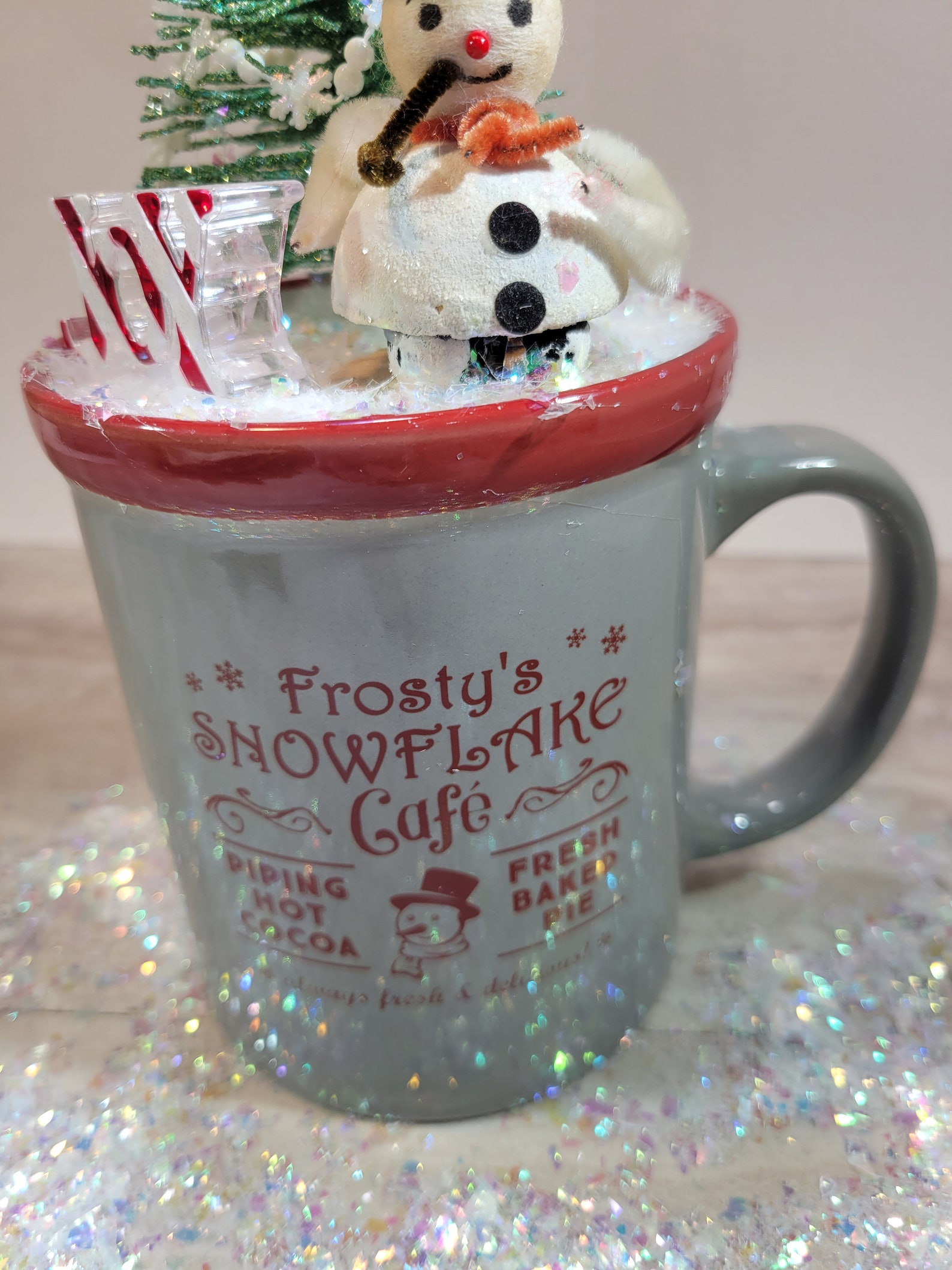 1950's Snowman in a Frosty the Snowman Mug Vignette - Etsy