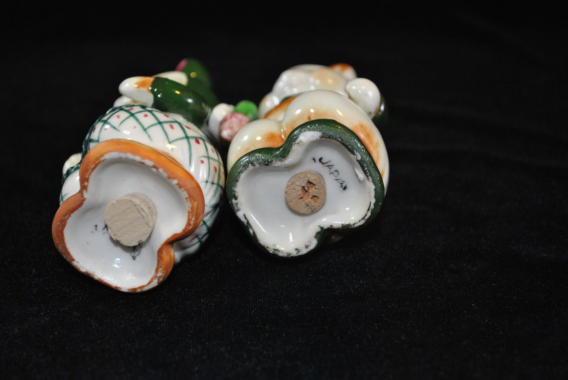 Vintage Ceramic Boy and Girl Bunny Salt and Pepper Shakers, Collectible ...