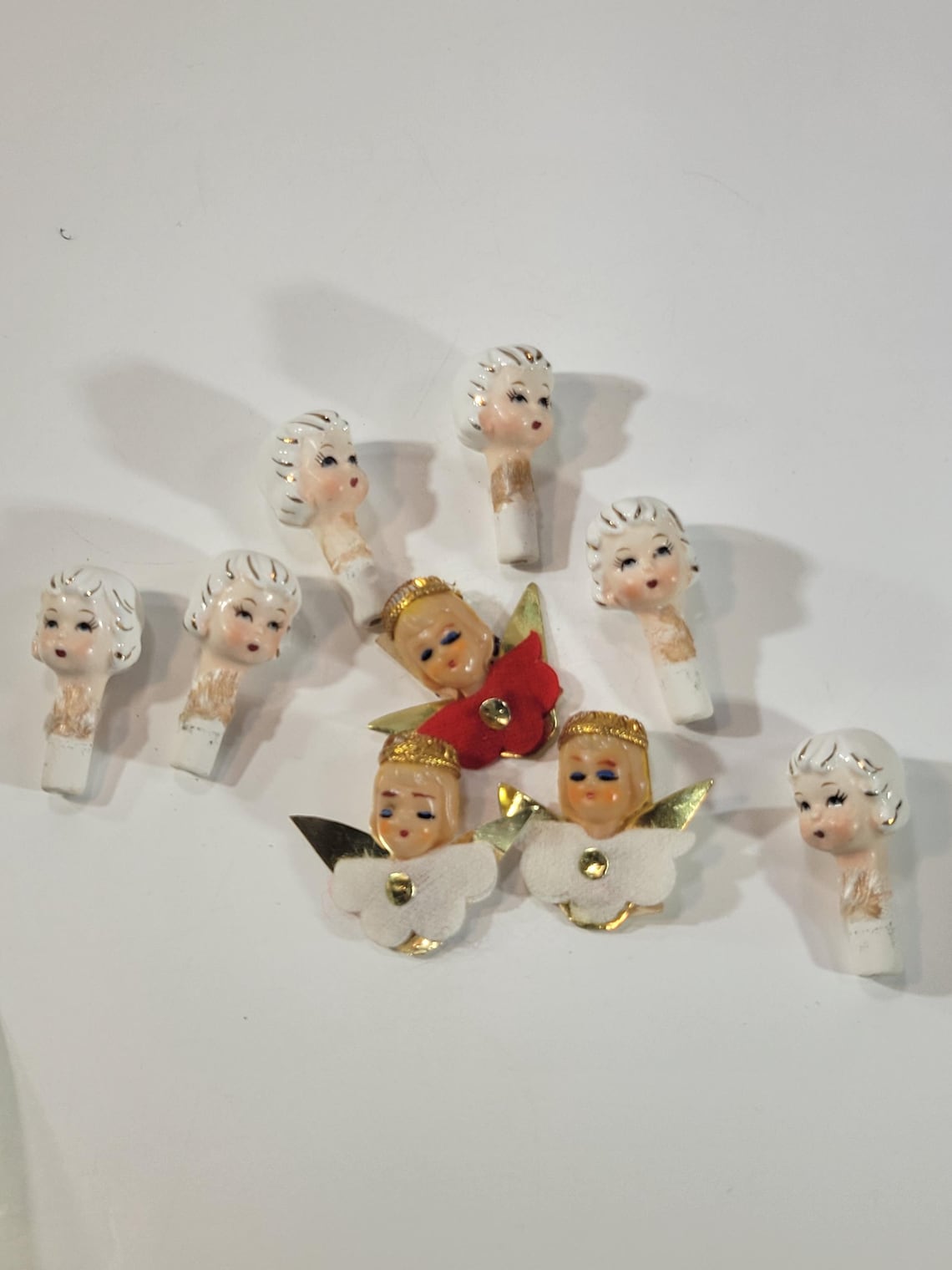 Holt Howard Vintage Ceramic Angel Heads, Celluloid Angel Heads ...