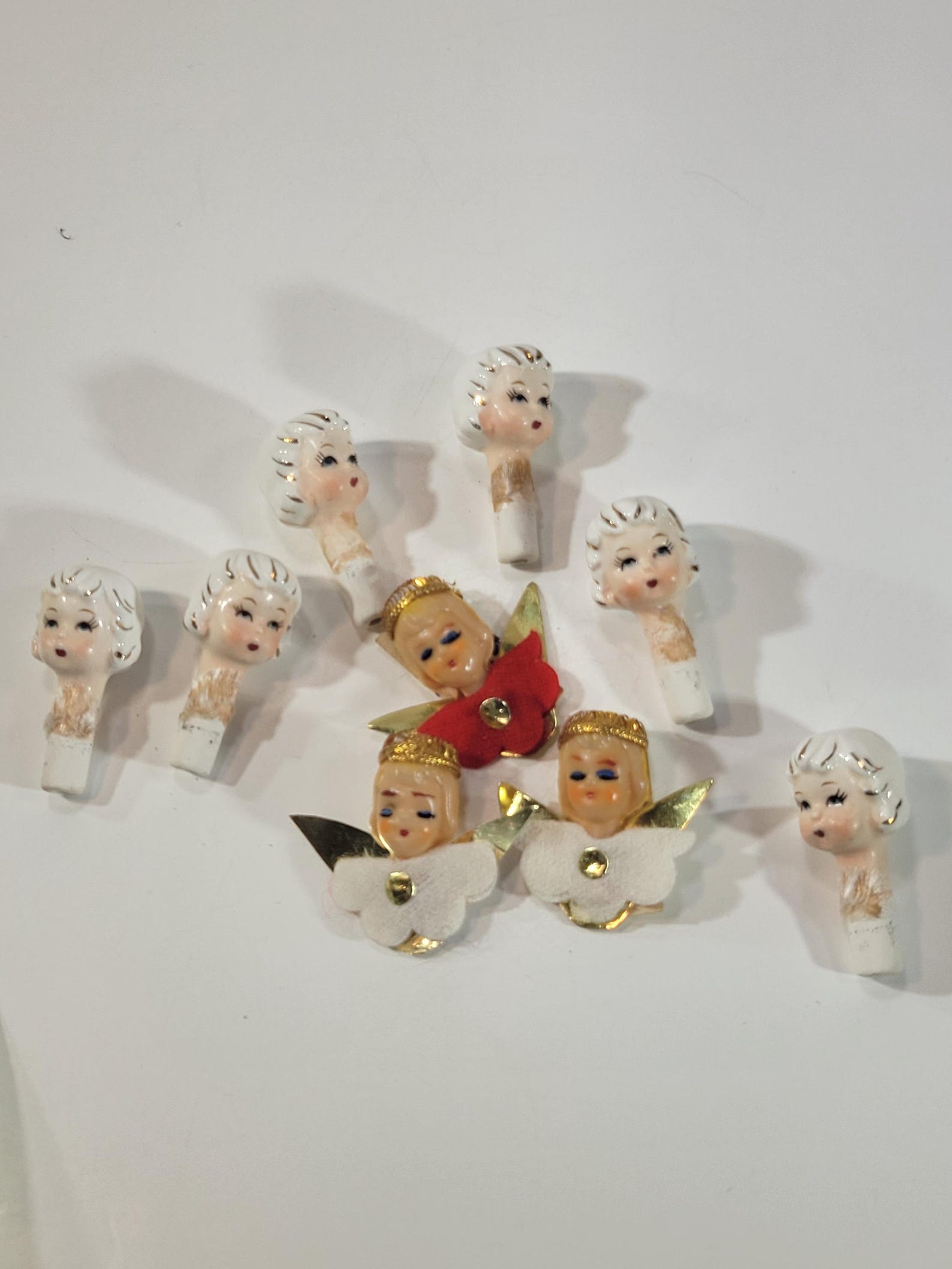 Holt Howard Vintage Ceramic Angel Heads, Celluloid Angel Heads ...
