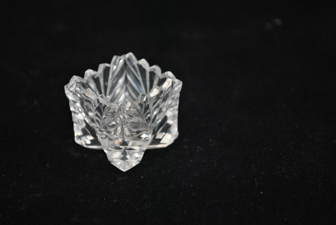 3 Antique Salt Cellars Clear Cut Glass Glassware Footed | Etsy