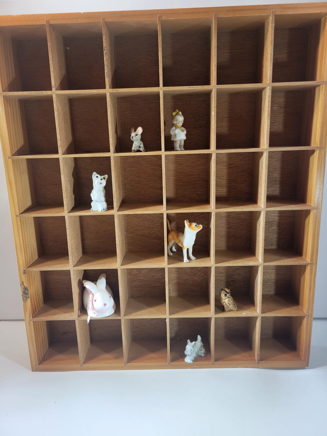 Wooden Divided Box, Display Miniatures, Home Décor, Storage Box - Etsy