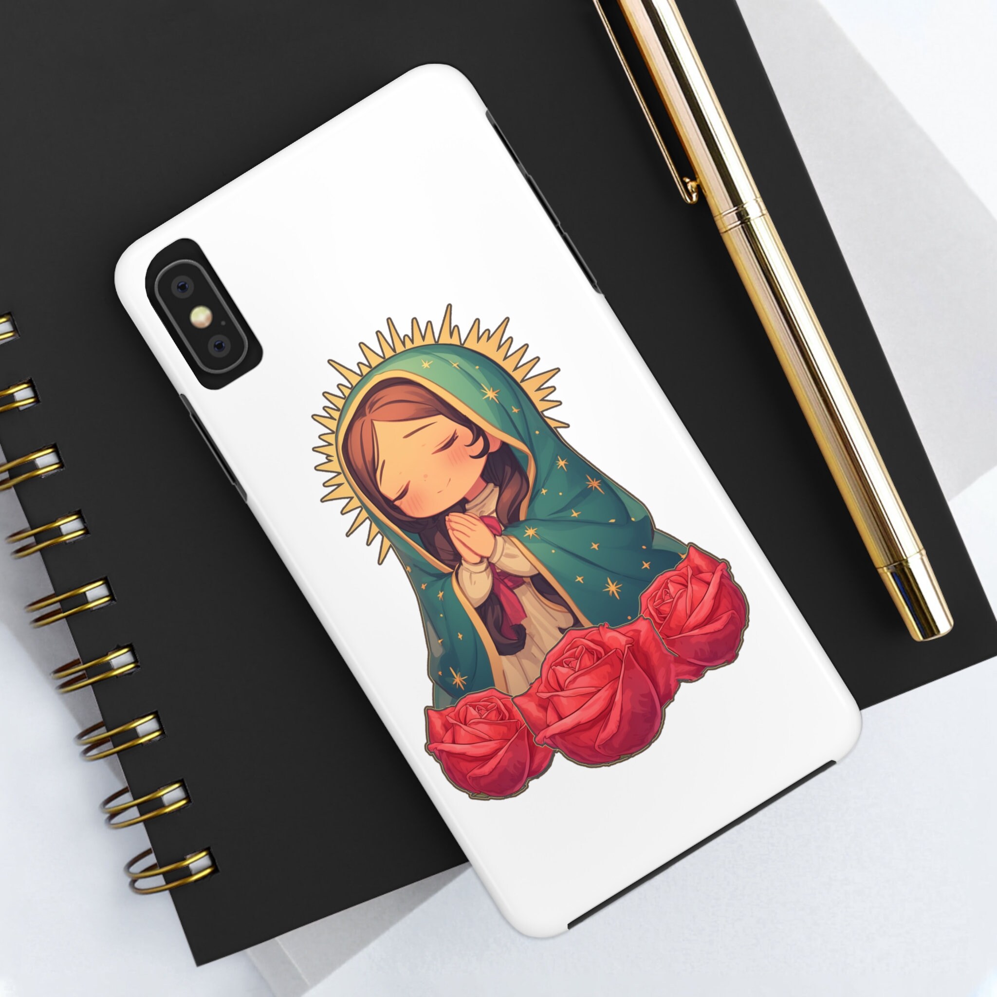 Virgen De Guadalupe Virgin Mary Cute Cartoon Chibi, iPhone 15, 14, 13 ...