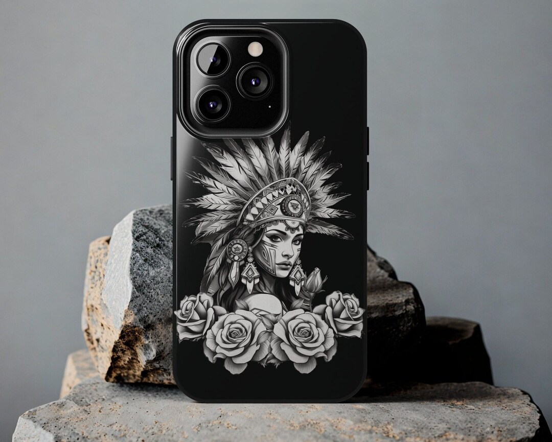 Aztec Woman Warrior Mexican Azteca Mayan Maya Roses Floral , iPhone 15 ...