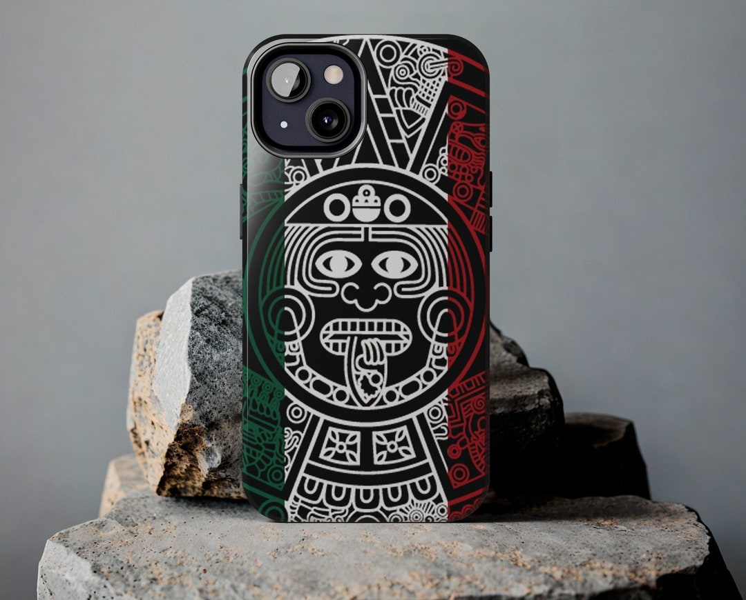 Aztec Calendar Mexican Flag Sunstone Mayan Maya, Azteca, iPhone 15, 14 ...