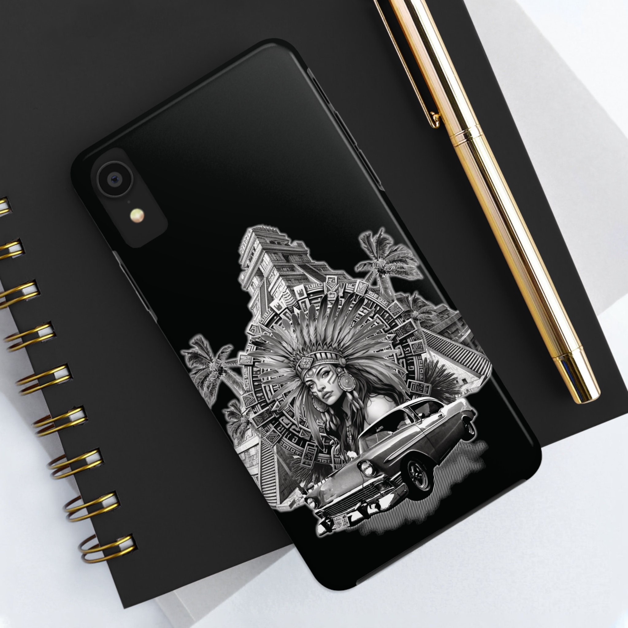 Aztec Woman Mexican Chicana Chicano Lowrider Art, iPhone 16, 15, 14 ...