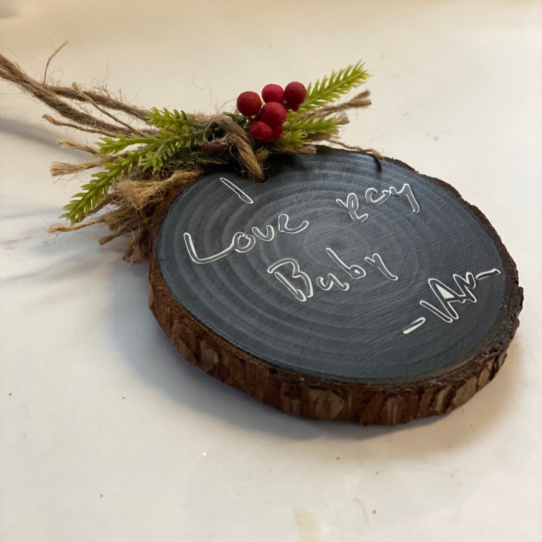 Personalized Ornament With Loved Ones Writing Rustic Handwriting ...
