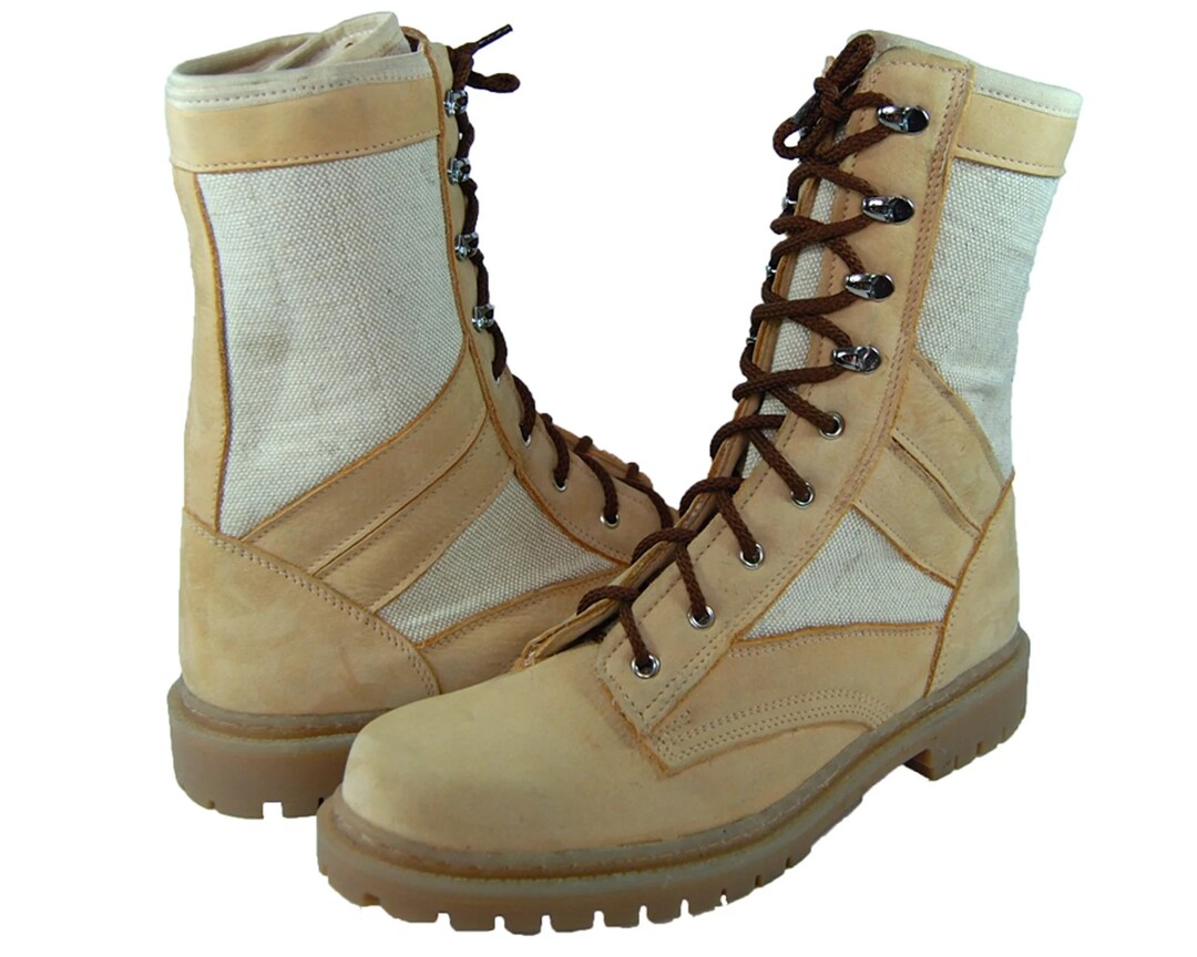 Sand Camo Ankle Boots | Mens Combat Boots | Nubuck Leather Desert ...