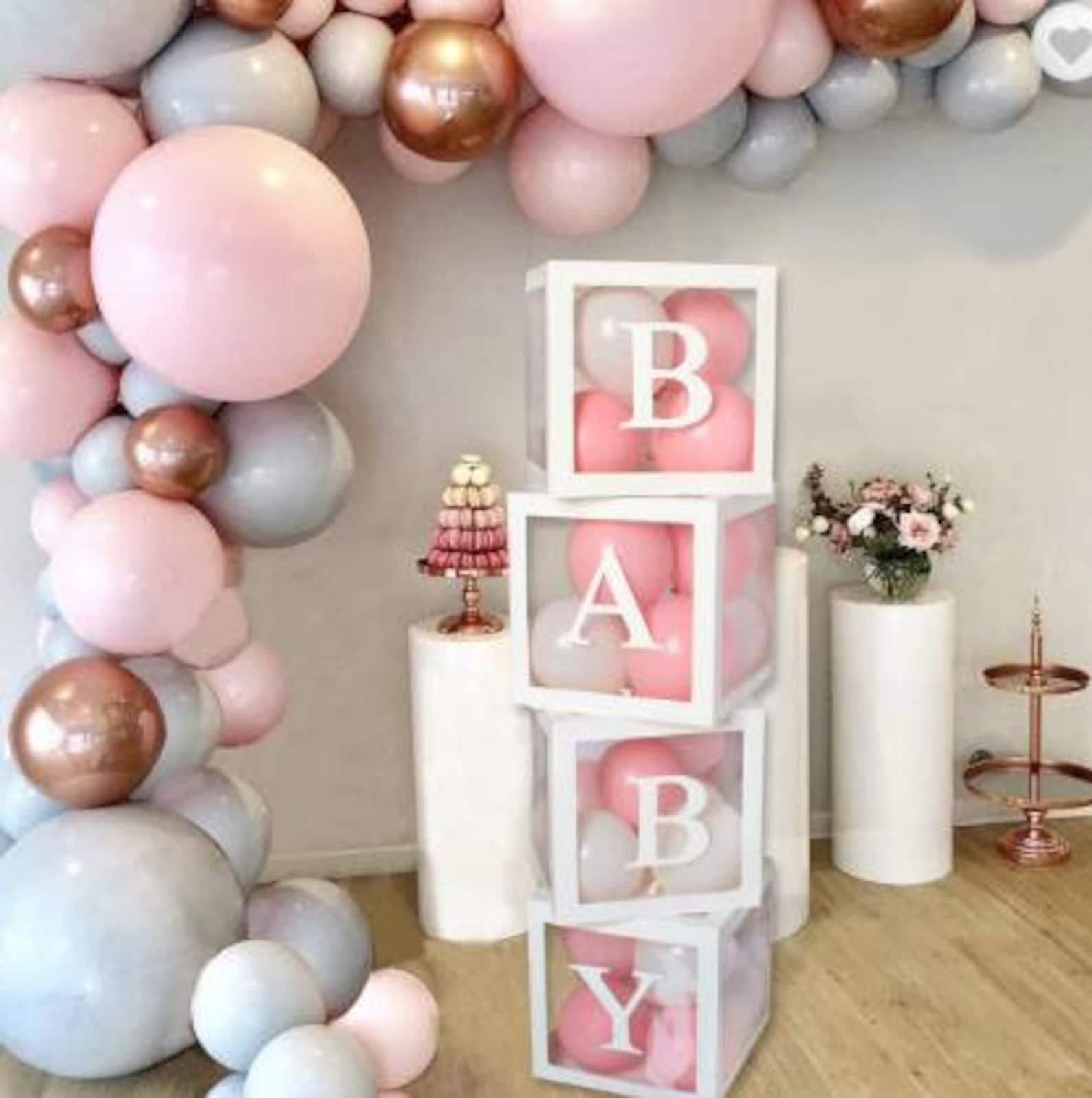 4pcs Large White Transparent BABY Boxes for Gender Reveal - Etsy