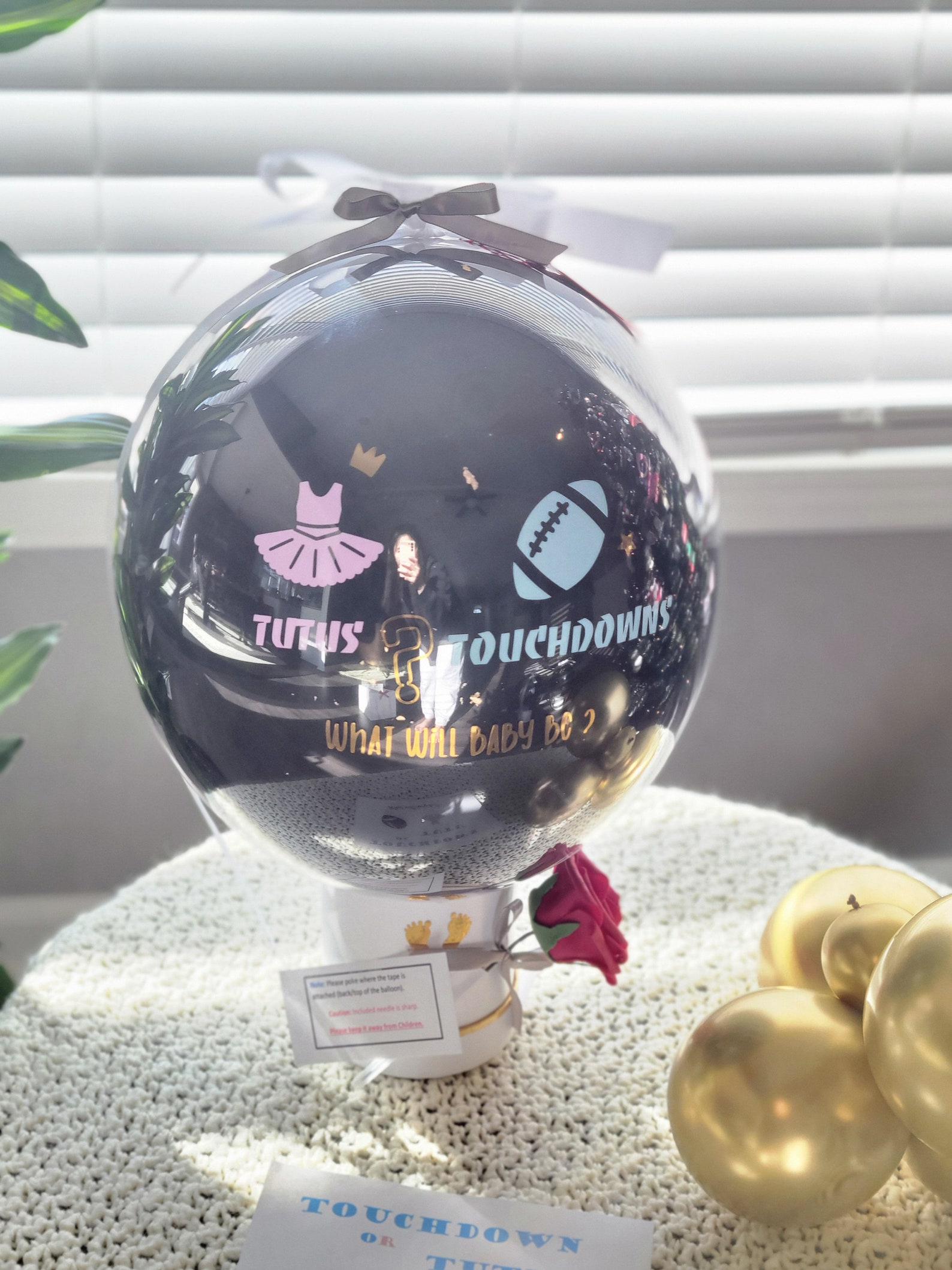 Tutu Vs Touchdown Gender Reveal Balloonnot DIY Finished | Etsy