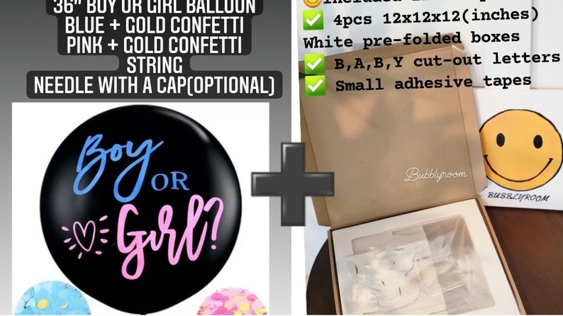 Gender Reveal Party Bundle All Included DIY 36 Boy or - Etsy