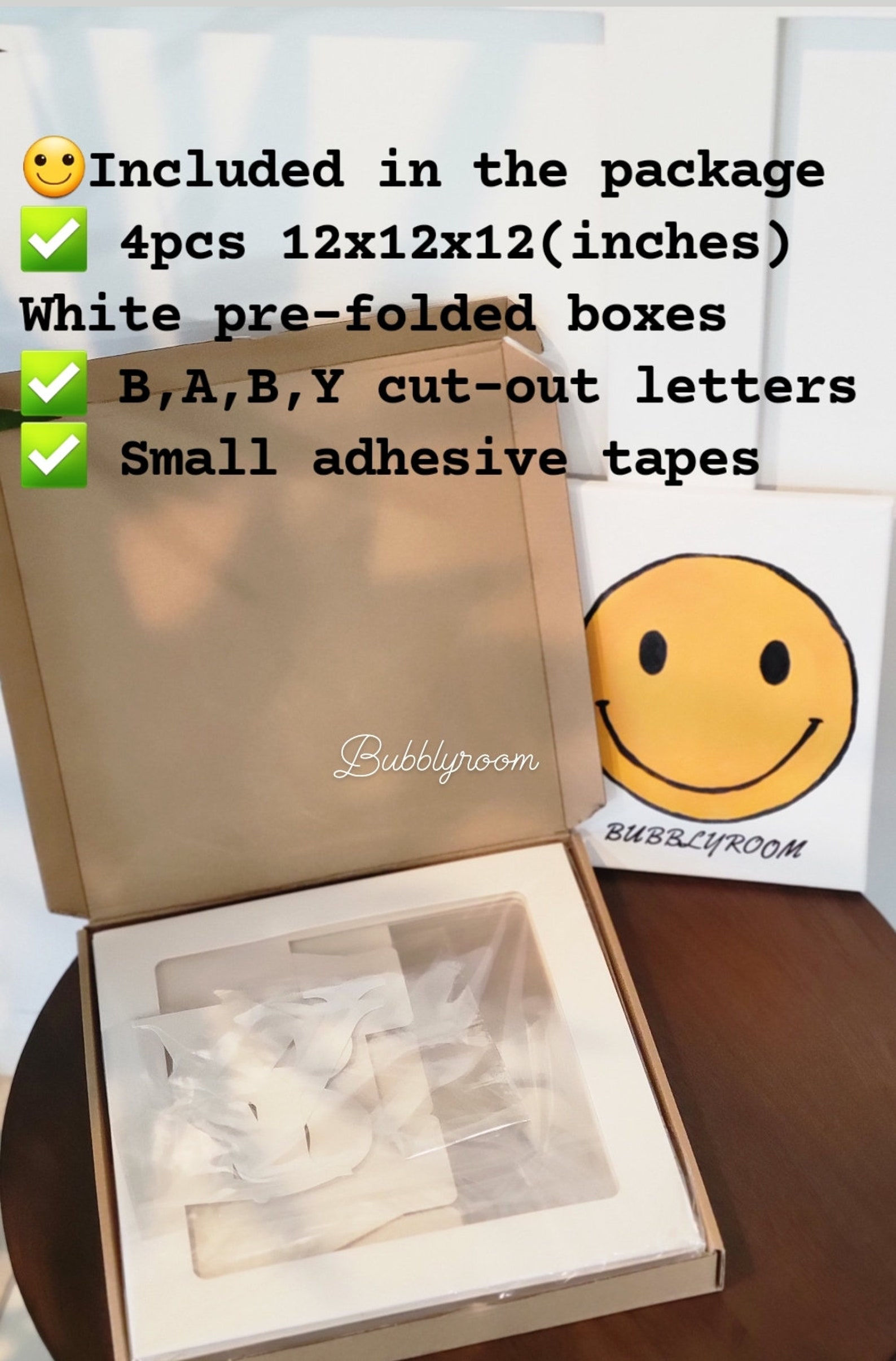 4pcs Large White Transparent BABY Boxes for Gender Reveal - Etsy