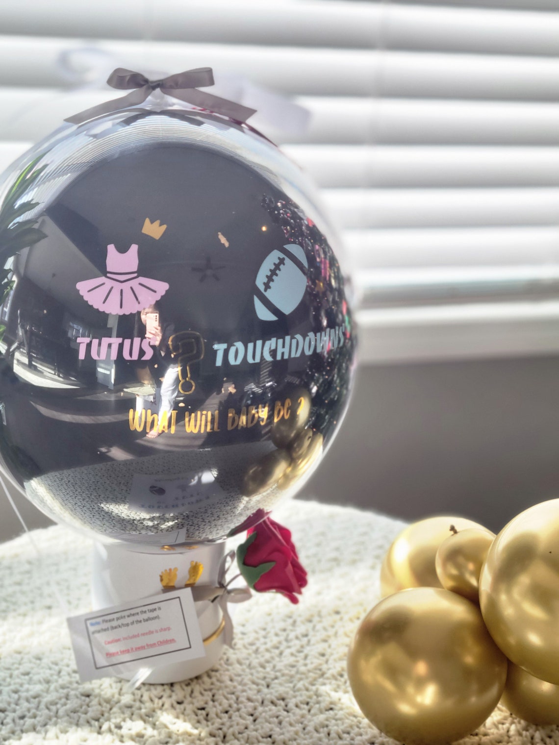 Tutu Vs Touchdown Gender Reveal Balloonnot DIY Finished | Etsy