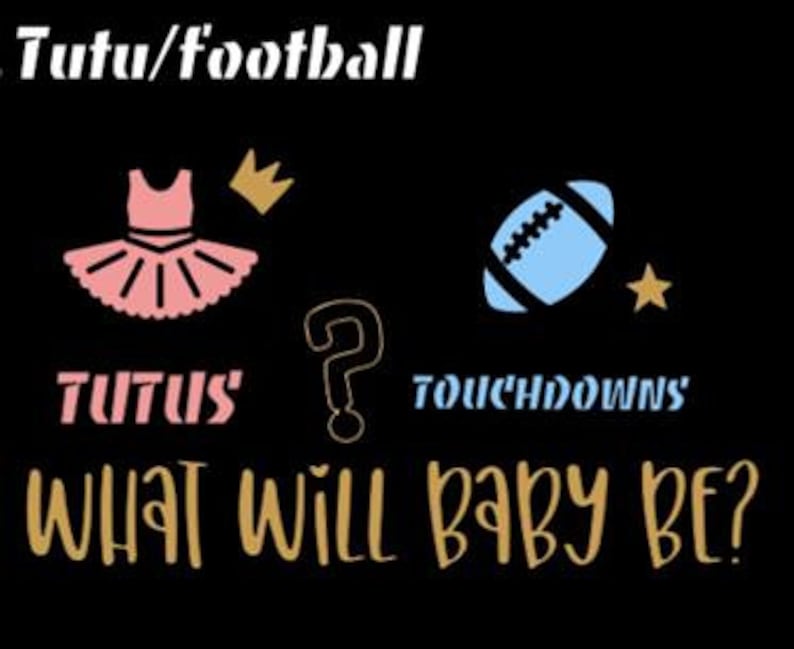 Tutu Vs Touchdown Gender Reveal Balloonnot DIY Finished - Etsy