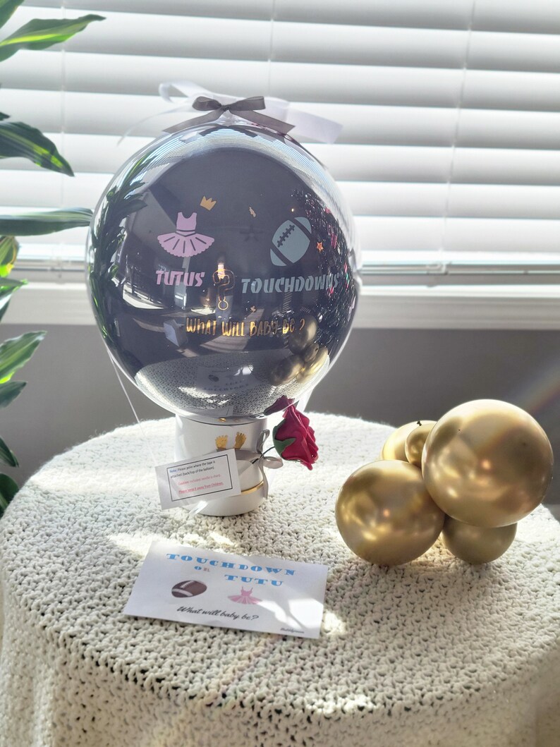 Tutu Vs Touchdown Gender Reveal Balloonnot DIY Finished - Etsy