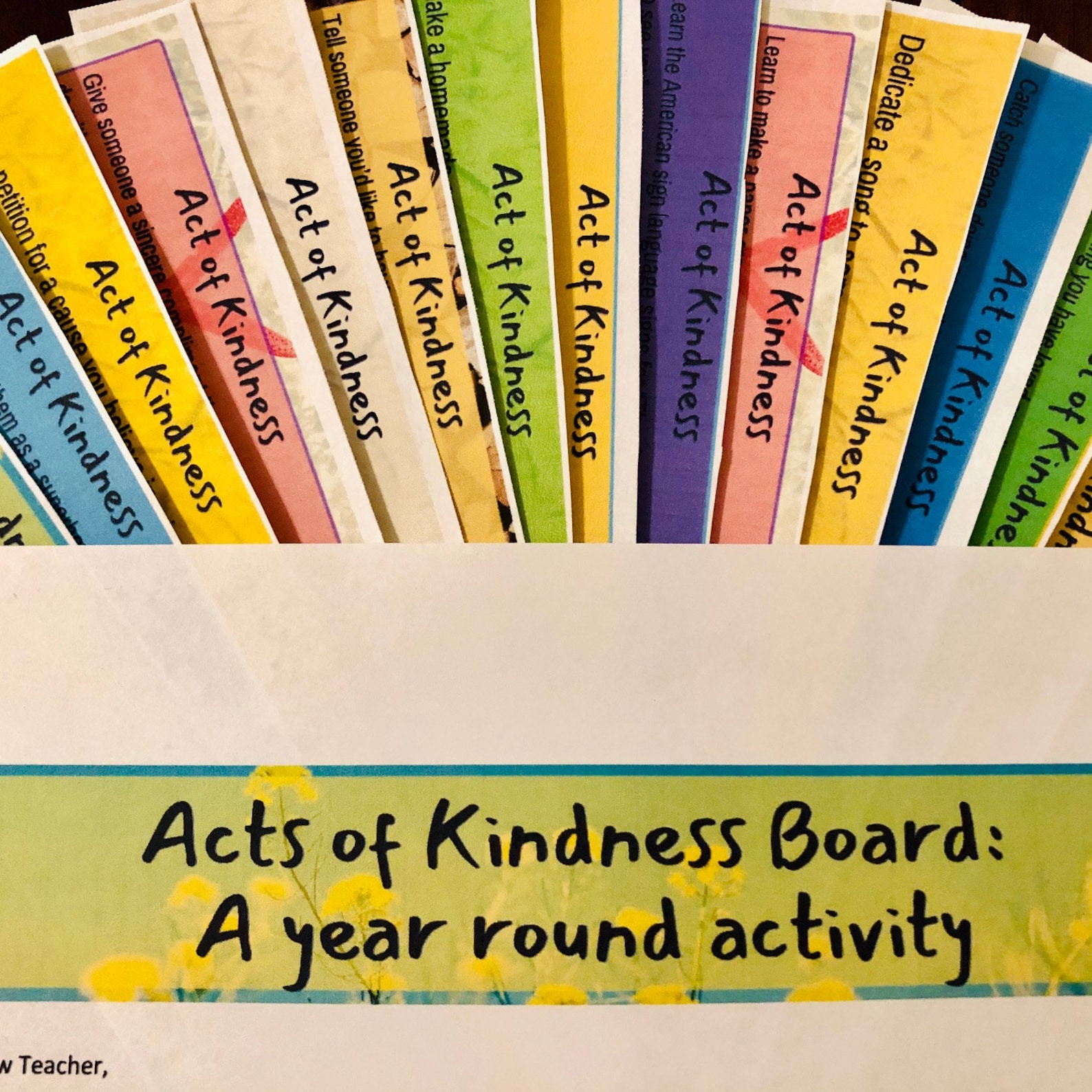 Random Acts of Kindness Board Bulletin Board Activity | Etsy