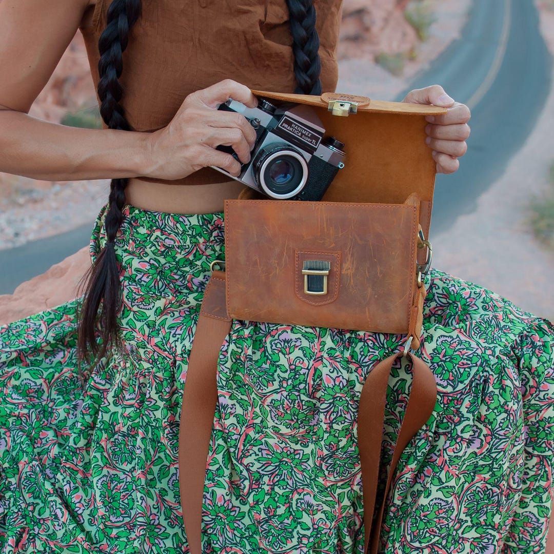 Personalized Top Grain Italian Leather Messenger Bag Camera Bag for ...