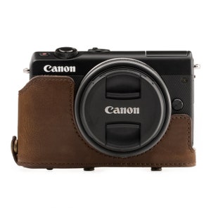 Padded Camera Case in PU Leather | Canon EOS M200 M100 | Graduation ...
