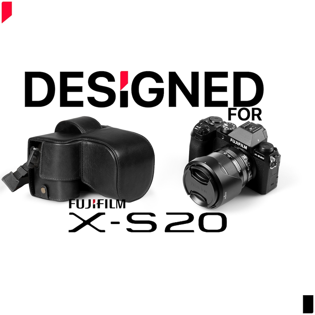 Fujifilm-x-s20 (18-55 Mm Lens) Genuine Leather Camera Case With Battery ...
