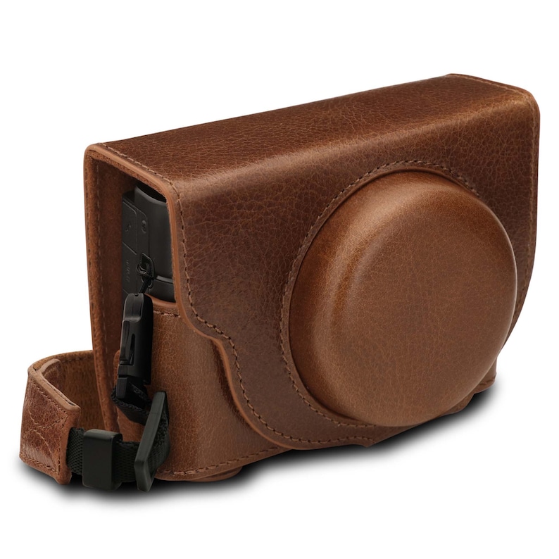Fine Leather Camera Case & Strap Compatible With Sony Cyber-shot DSC ...
