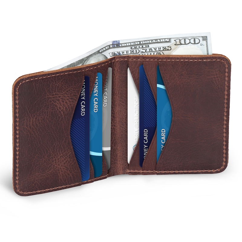 Slim Leather Wallet - Etsy